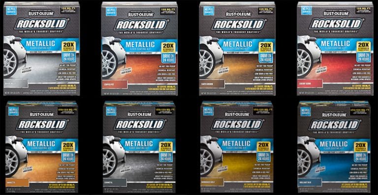Rust-Oleum Rocksolid Metallic Floor Coating Review and Colors Guide